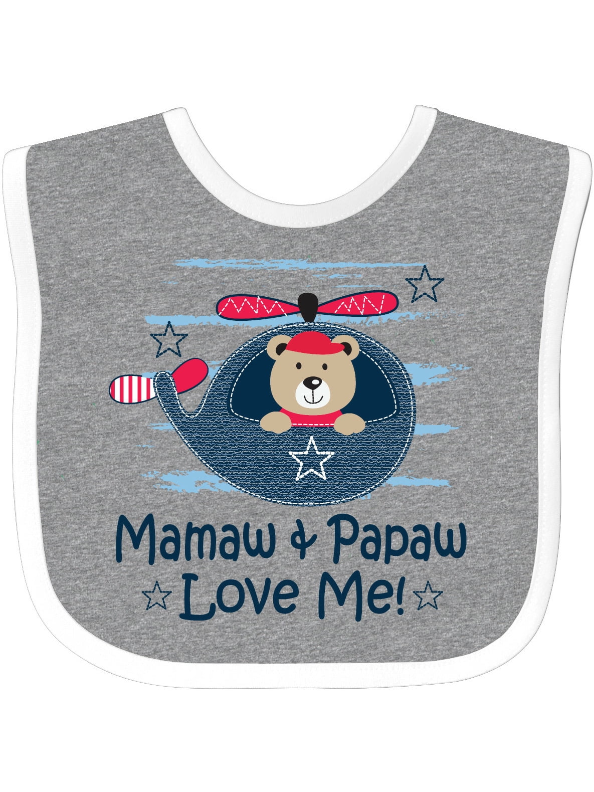 Inktastic Mamaw and Papaw Love Me Boys Baby Bib - Walmart.com