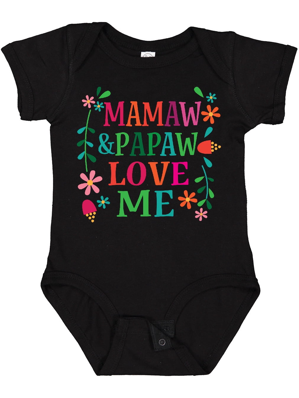 Inktastic Mamaw and Papaw Love Me Girls Baby Bodysuit - Walmart.com