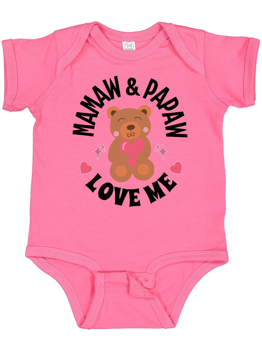 Inktastic Mamaw and Papaw Love Me Grandchild Bear Girls Baby Bodysuit - Walmart.com