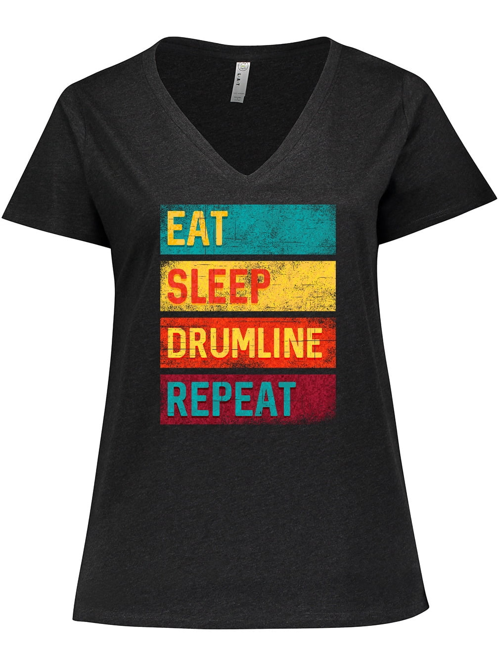 Inktastic Marching Band Drummer Eat Sleep Drumline Repeat Women's Plus ...