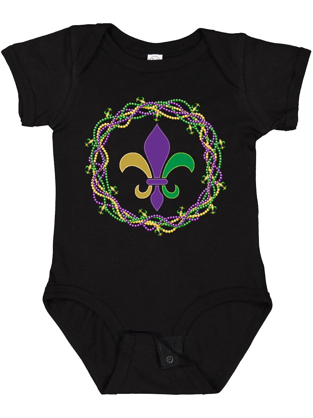 Inktastic Mardi Gras Fleur de Lis Beads Boys or Girls Baby Bodysuit - Walmart.com