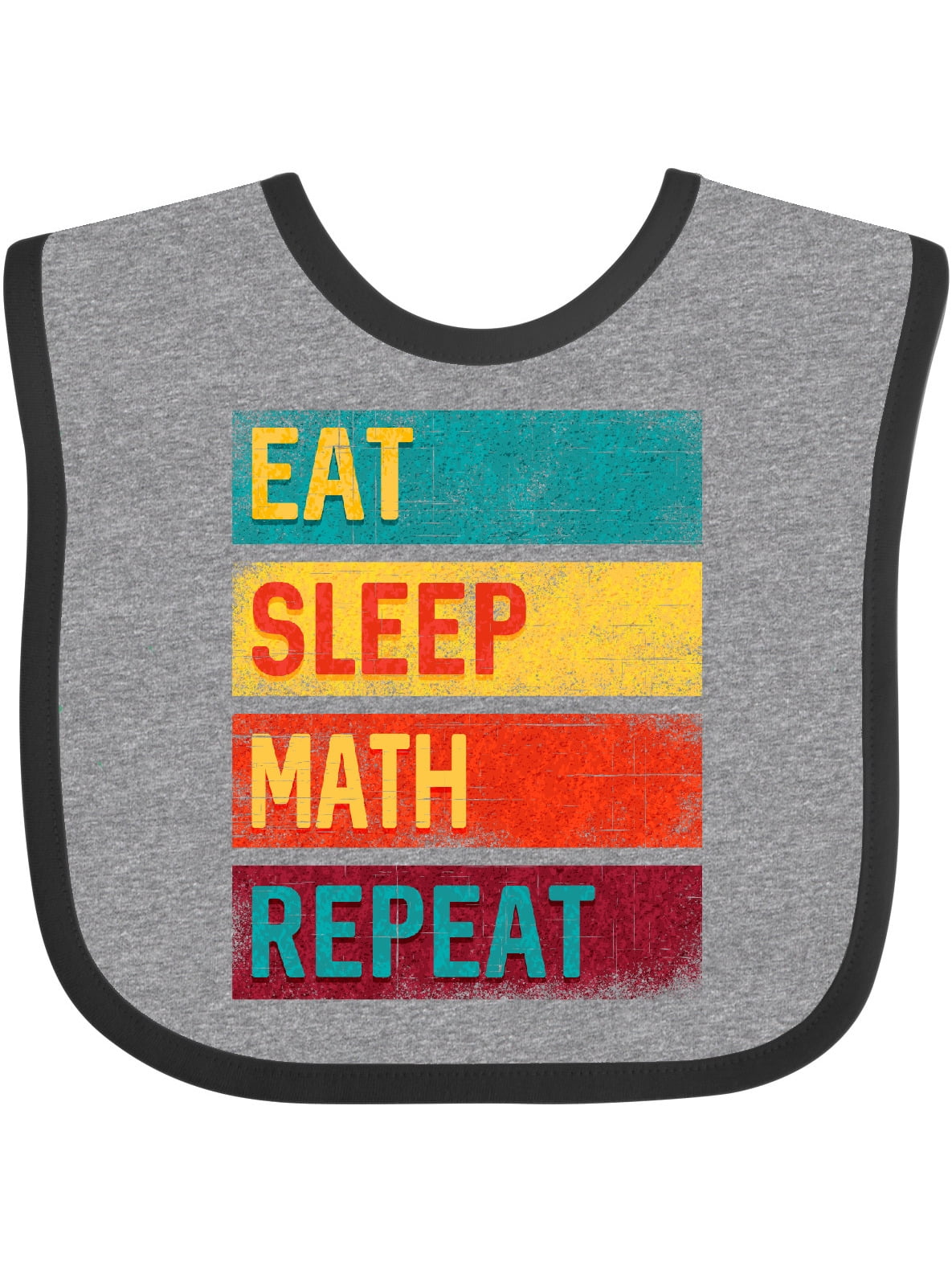 Inktastic Math Teacher Eat Sleep Math Repeat Boys or Girls Baby Bib ...