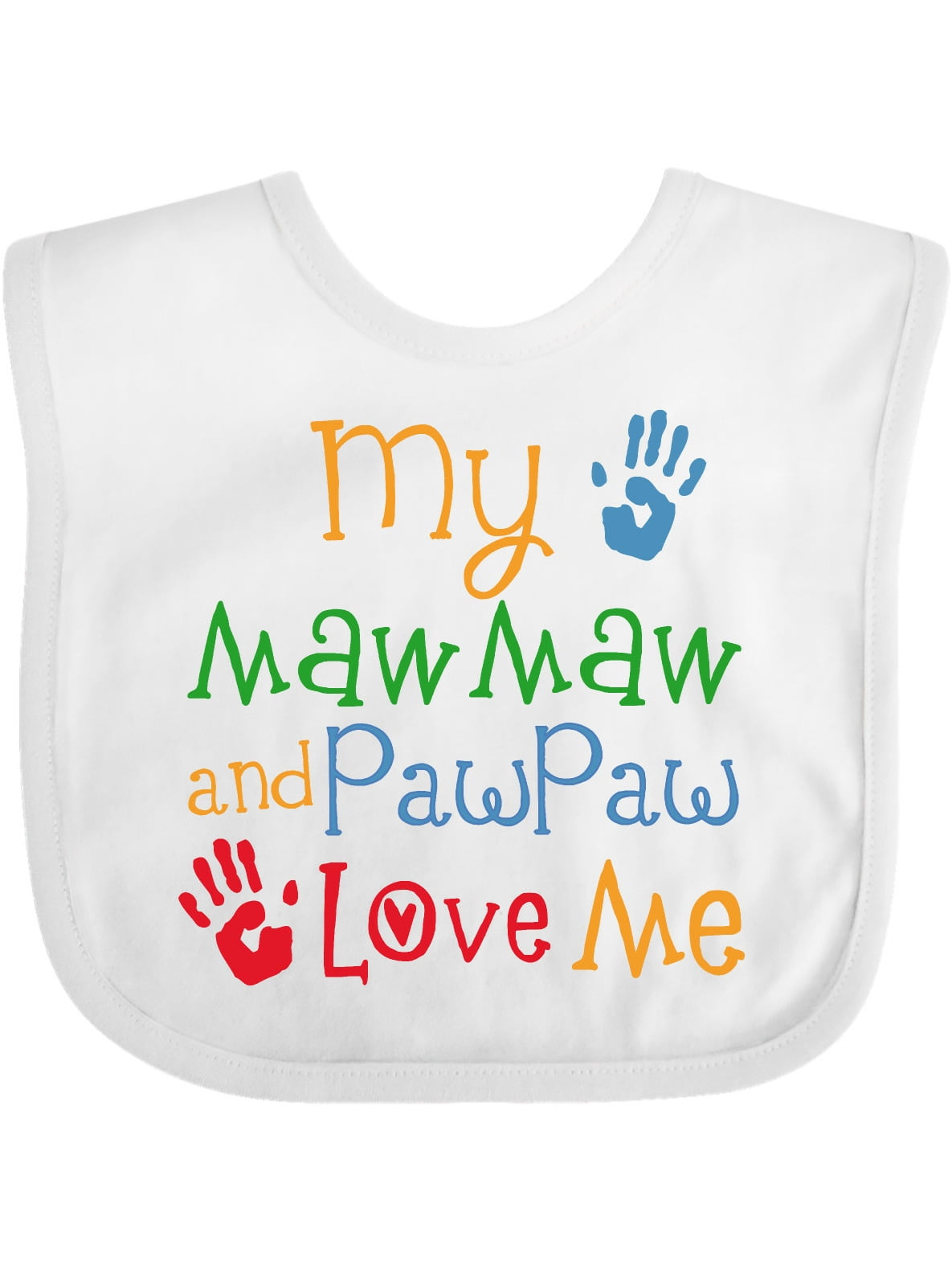 Inktastic Mawmaw and Pawpaw Love Me Boys or Girls Baby Bib - Walmart.com