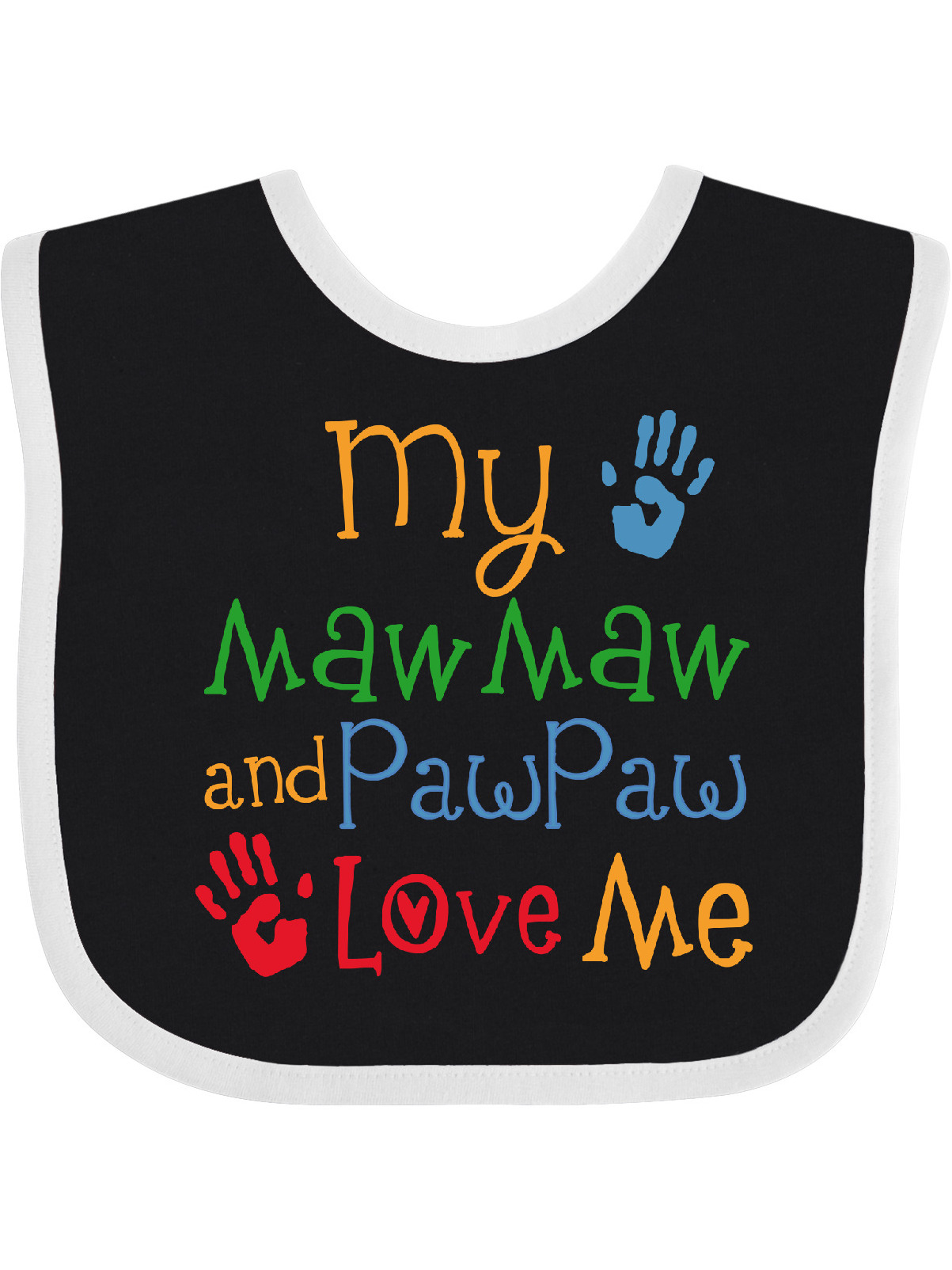 Inktastic Mawmaw and Pawpaw Love Me Boys or Girls Baby Bib - Walmart.com