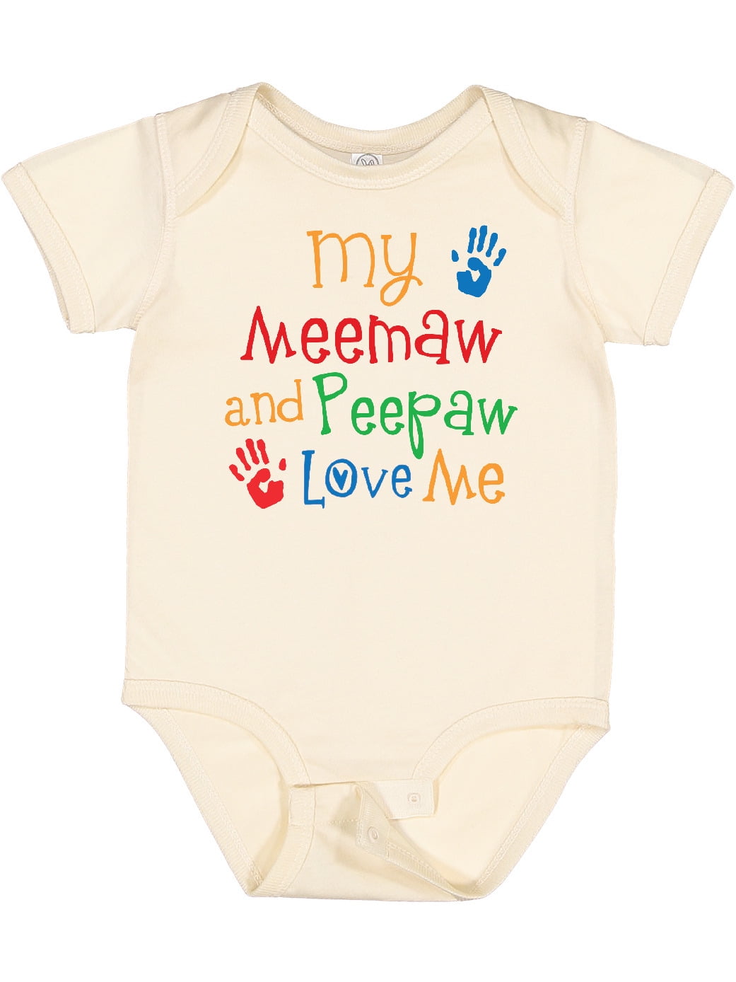 Inktastic Meemaw and Peepaw Love Me Boys or Girls Baby Bodysuit ...