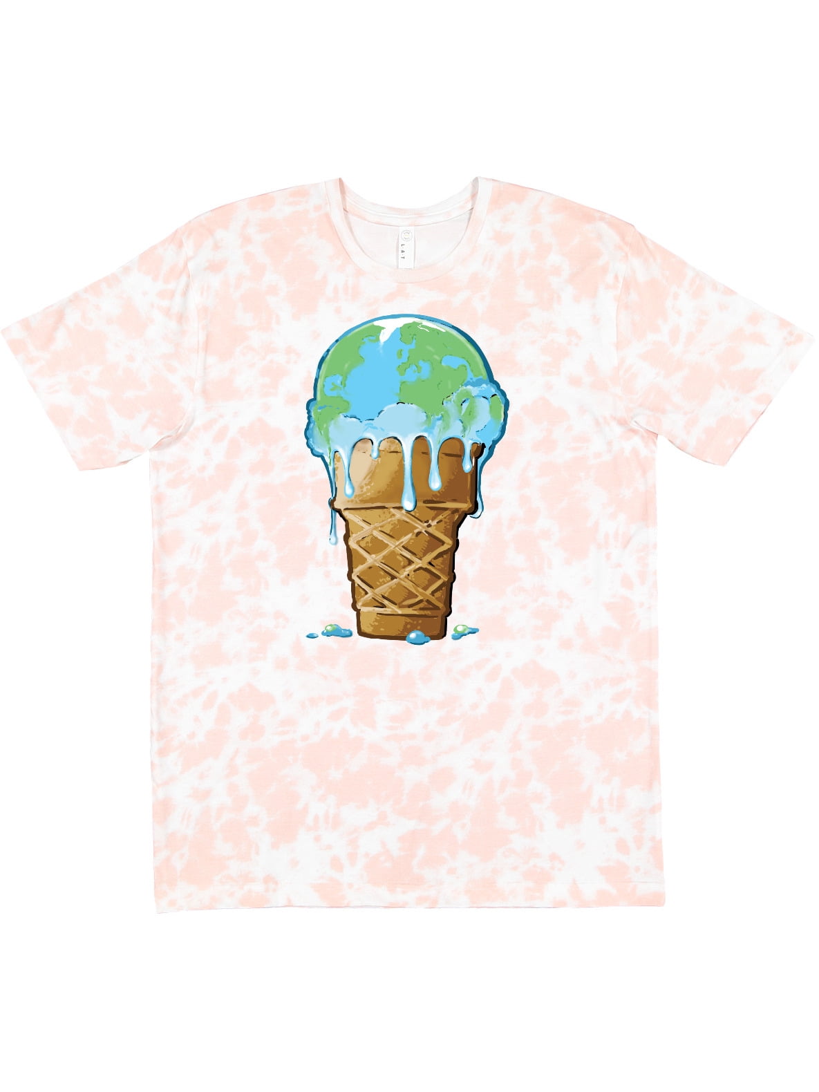 Inktastic Melting Earth Ice Cream Cone T-Shirt - Walmart.com