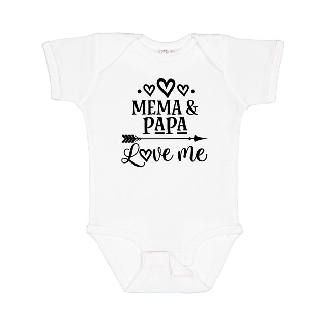 Inktastic Mema and Papa Love Me Girls Baby Bodysuit - Walmart.com
