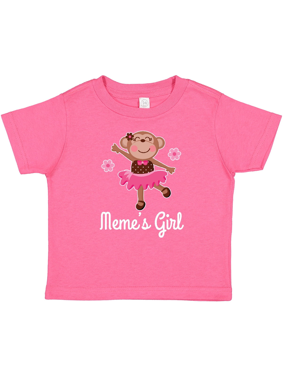 Inktastic Meme Girl Ballerina Monkey Girls Baby T-Shirt - Walmart.com