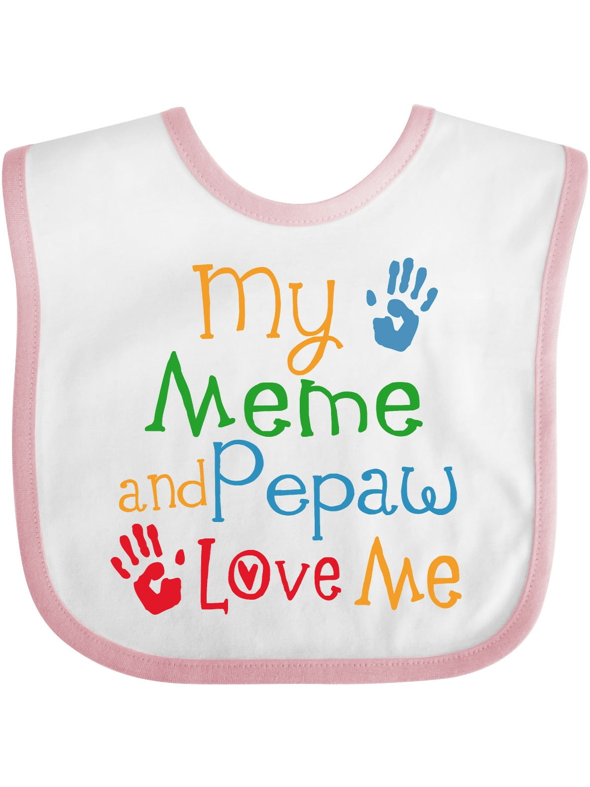 Inktastic Meme and Pepaw Love Me Boys or Girls Baby Bib - Walmart.com