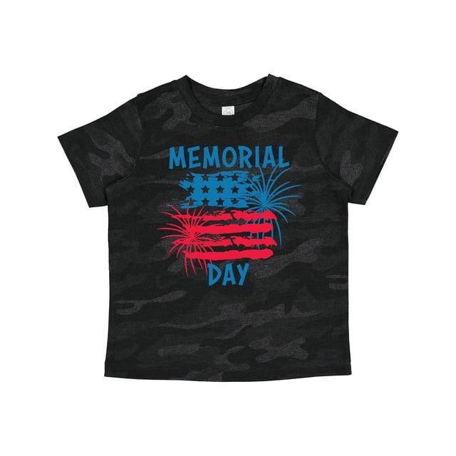 Inktastic Memorial Day Distressed American Flag with Fireworks Boys or ...