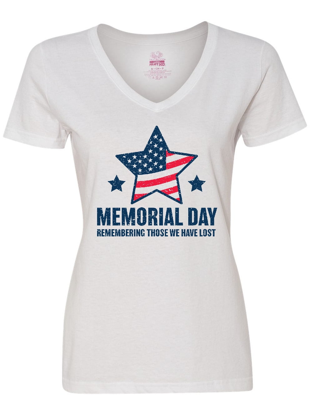 Inktastic Memorial Day Grunge Remembering Those We Have Lost Women's V ...