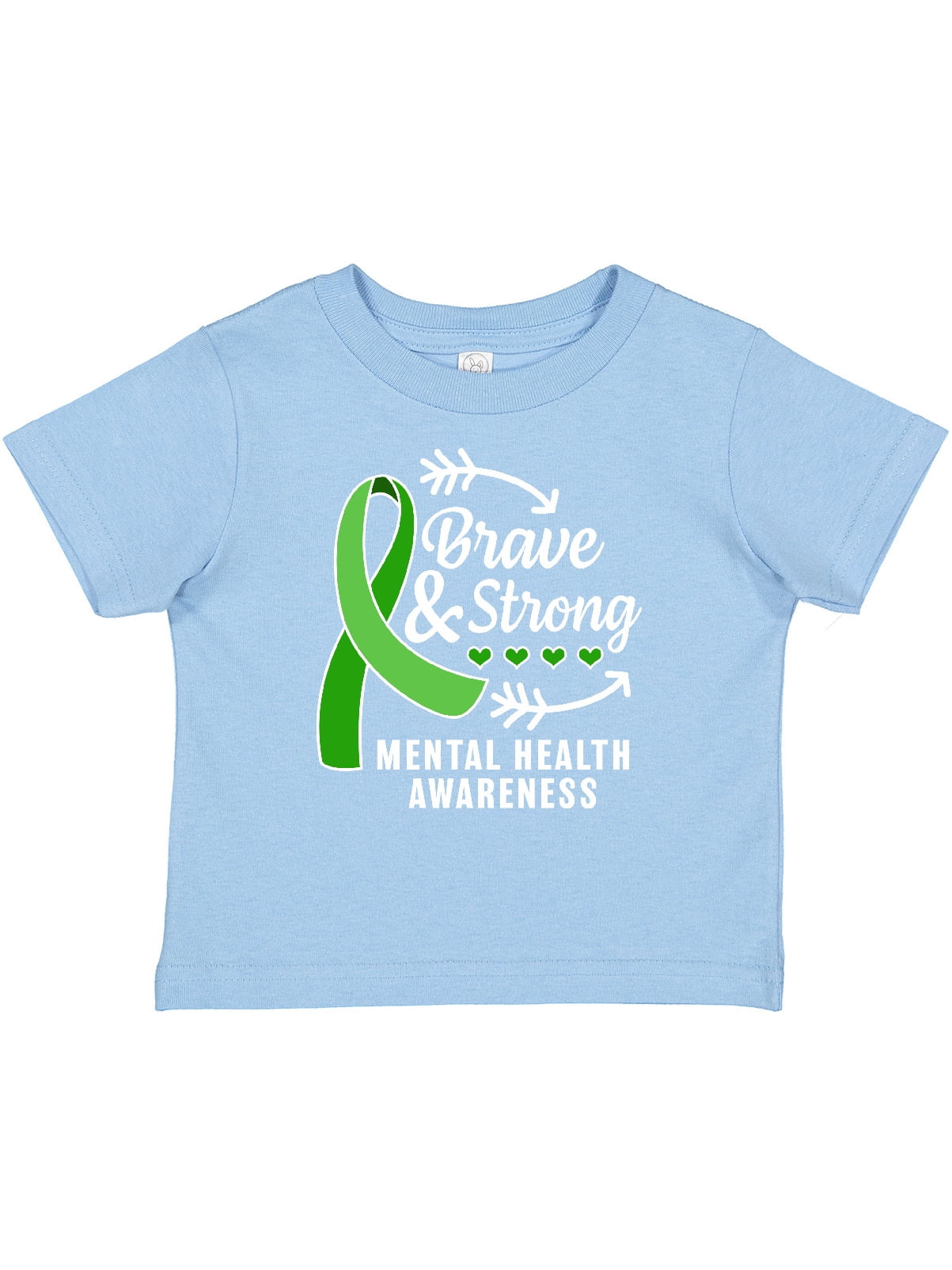Inktastic Mental Health Awareness Brave and Strong with Arrows Boys or Girls Baby T-Shirt ...