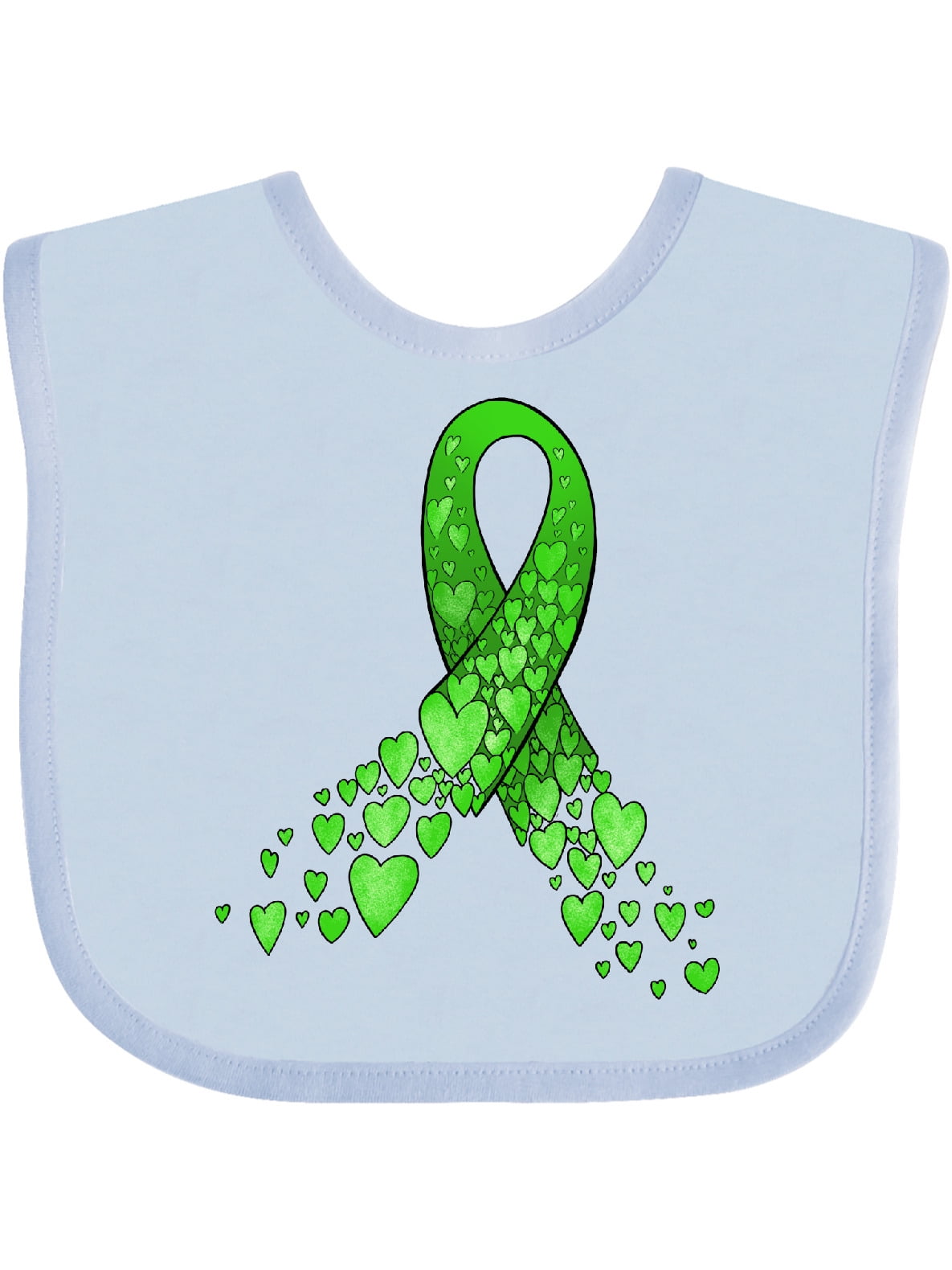 Inktastic Mental Health Awareness Ribbon with Green Hearts Boys or Girls Baby Bib - Walmart.com