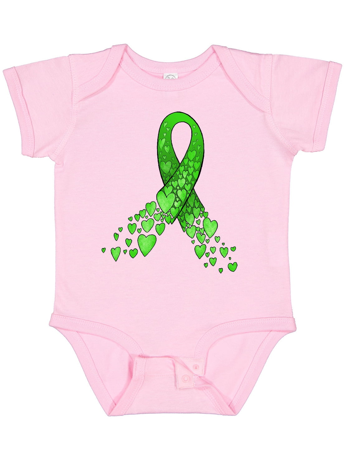 Inktastic Mental Health Awareness Ribbon with Green Hearts Boys or Girls Baby Bodysuit - Walmart.com