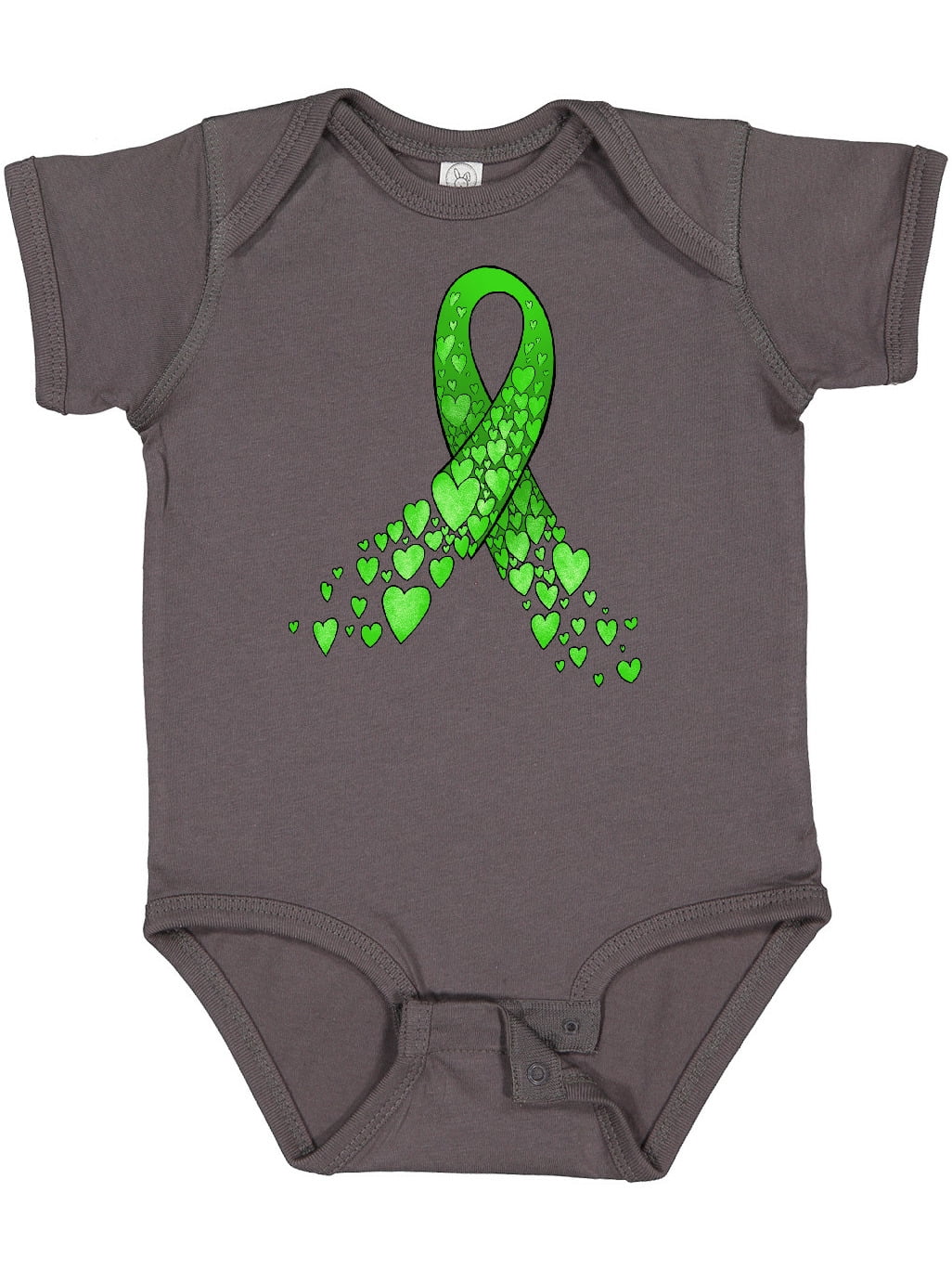 Inktastic Mental Health Awareness Ribbon with Green Hearts Boys or Girls Baby Bodysuit - Walmart.com
