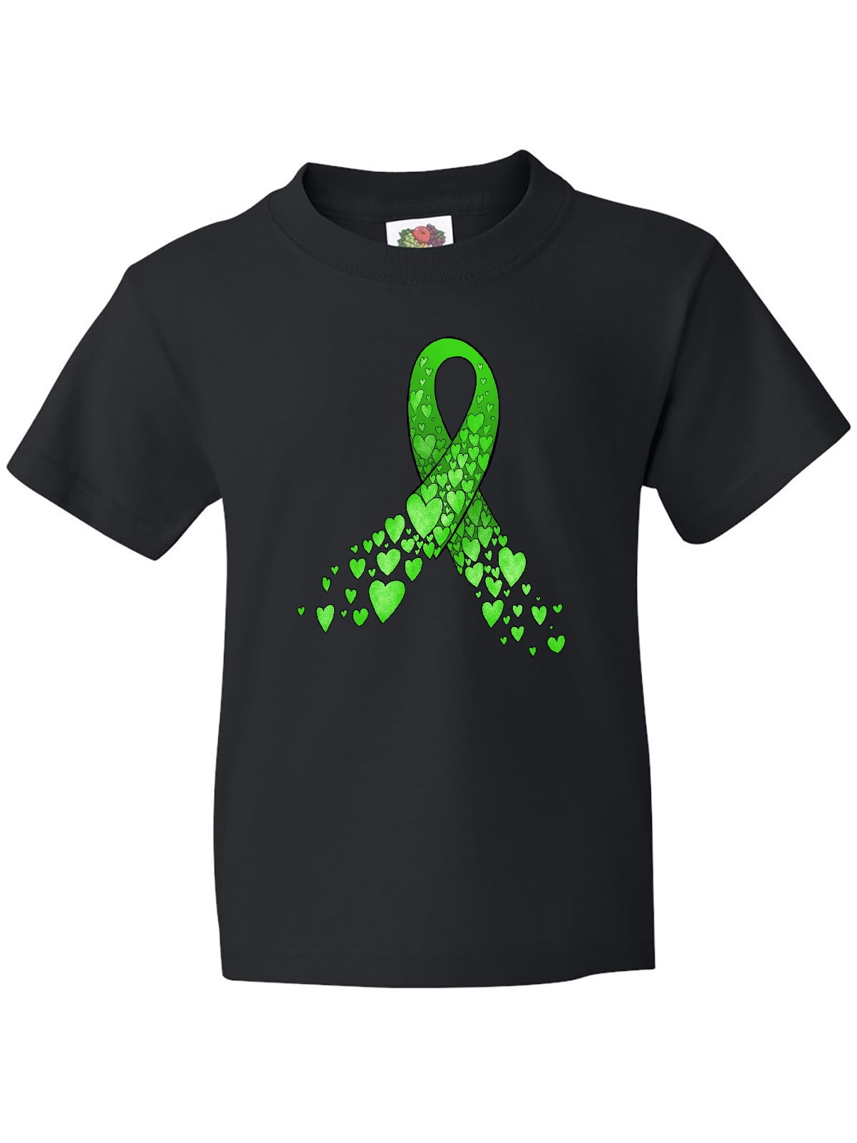 Inktastic Mental Health Awareness Ribbon with Green Hearts Youth T-Shirt - Walmart.com