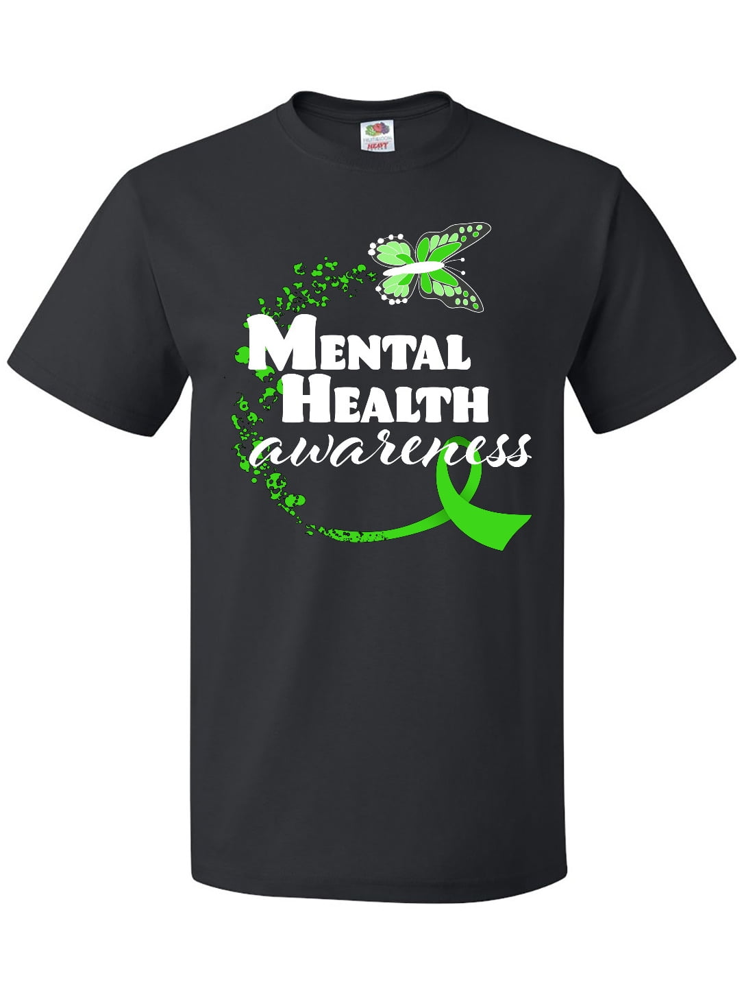Inktastic Mental Health Awareness butterfly and green ribbon T-Shirt - Walmart.com