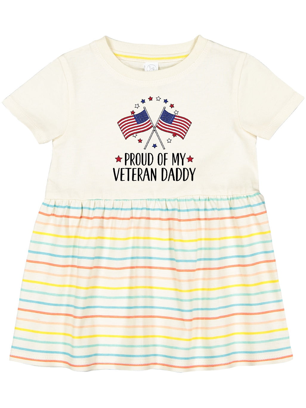 Inktastic Military Veteran Daddy Proud Son Daughter Girls Baby Dress ...