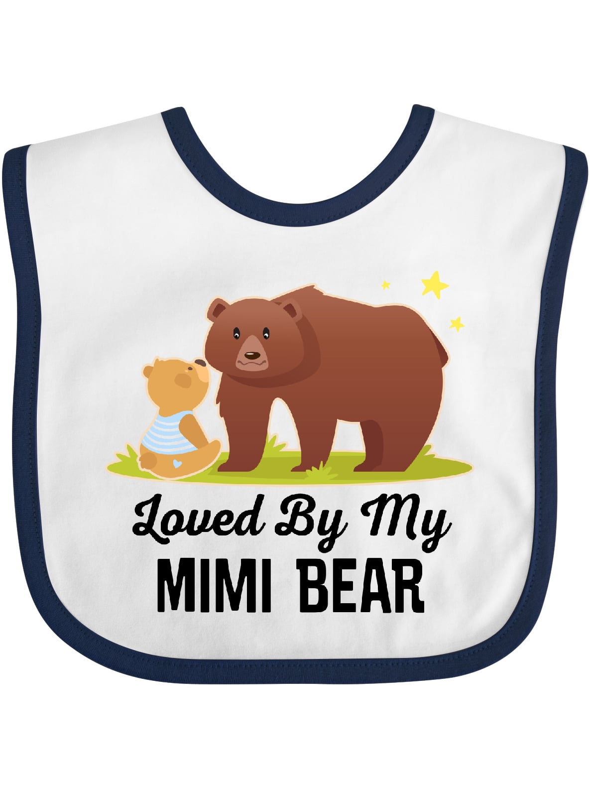 Inktastic Mimi Bear Loves Me Grandbaby Boys or Girls Baby Bib - Walmart.com