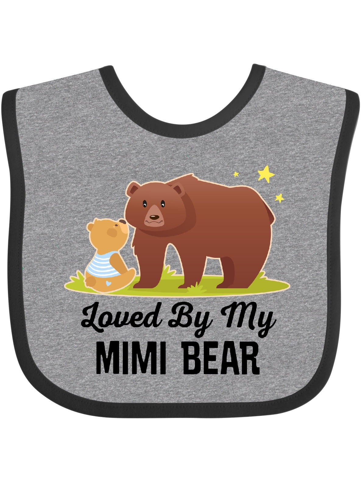 Inktastic Mimi Bear Loves Me Grandbaby Boys or Girls Baby Bib - Walmart.com