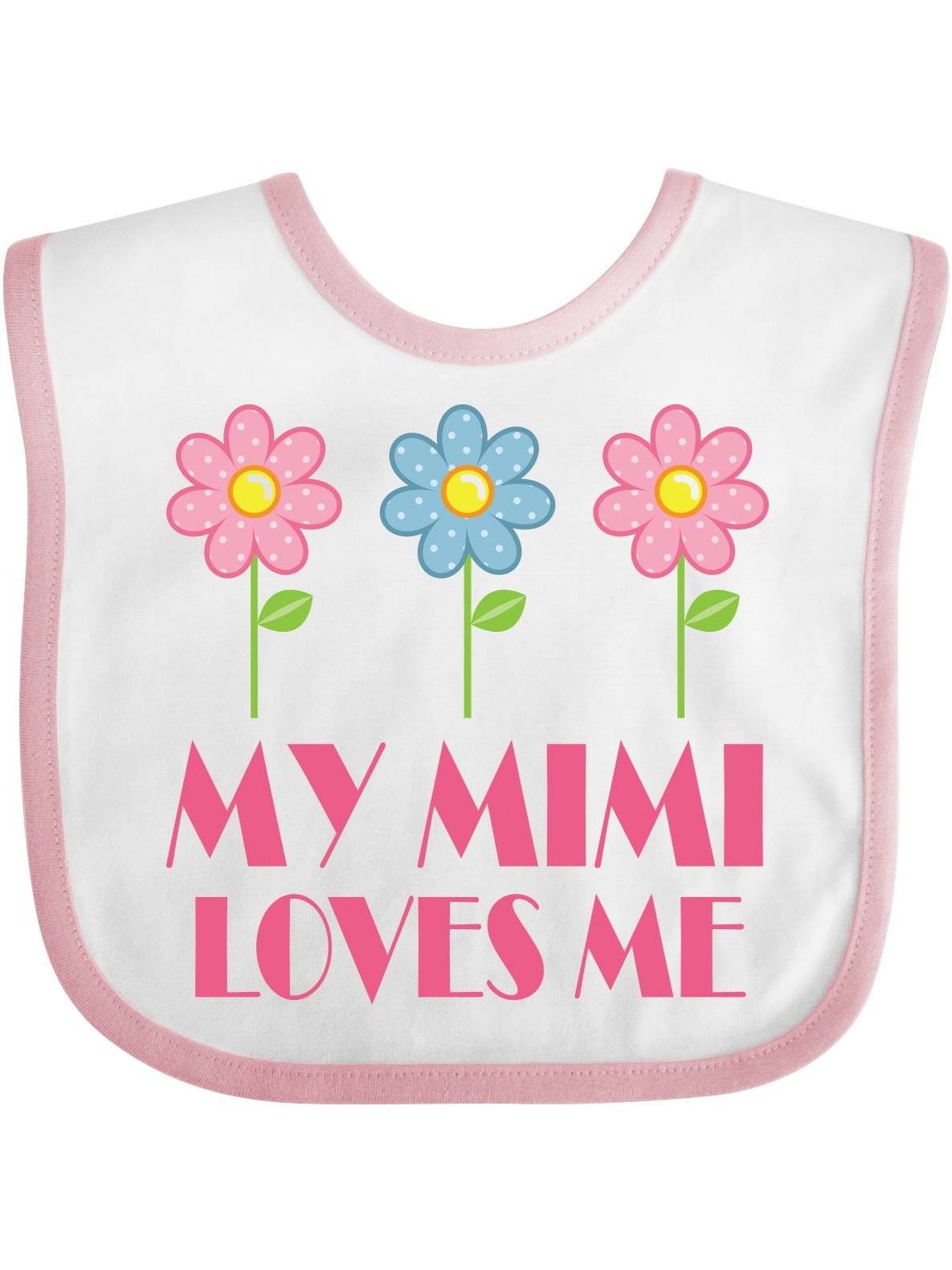 Inktastic Mimi Loves Me Daisies Girls Baby Bib - Walmart.com