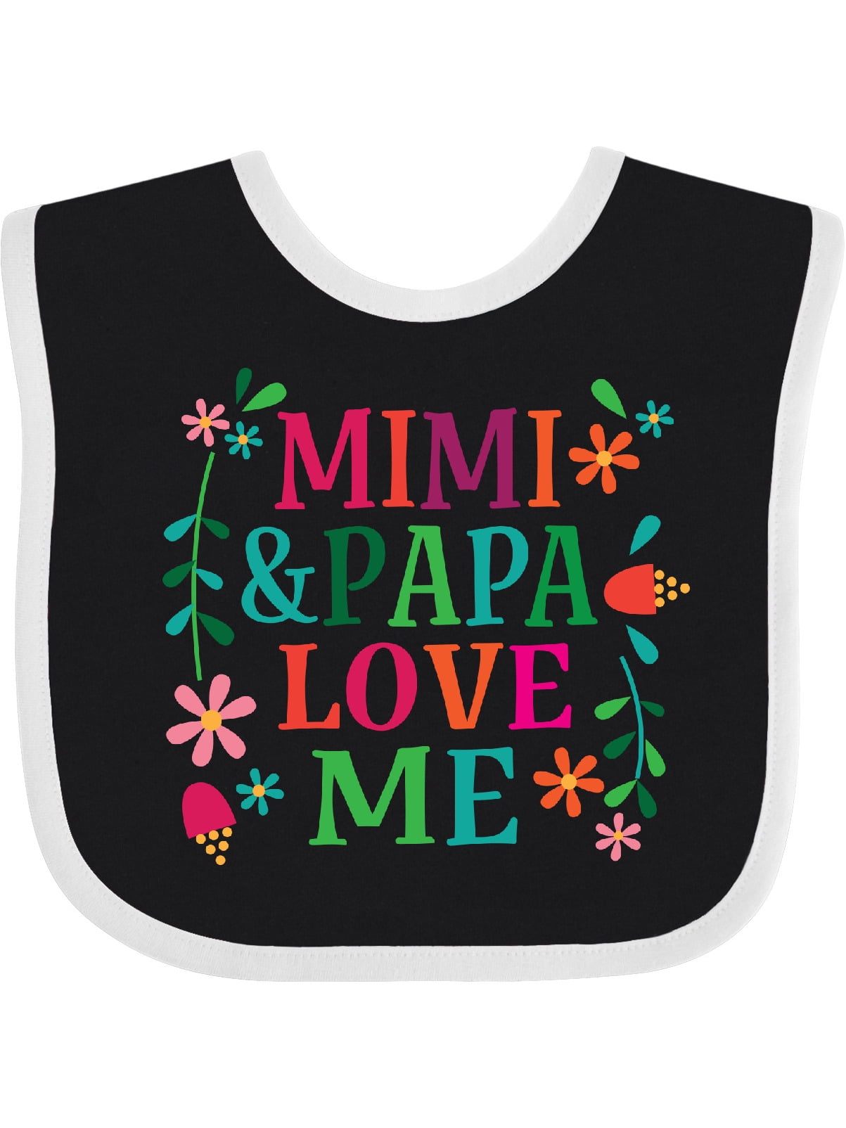 Inktastic Mimi and Papa Love Me Girls Baby Bib - Walmart.com