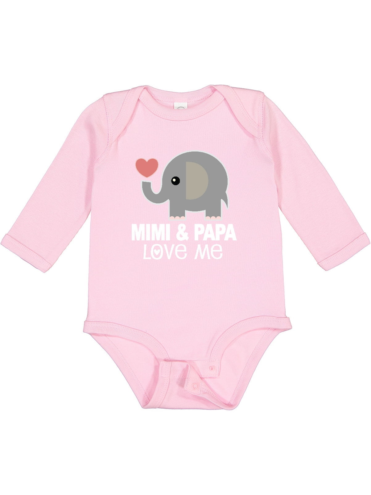 Inktastic Mimi and Papa Love Me Grandkids Boys or Girls Long Sleeve Baby Bodysuit - Walmart.com