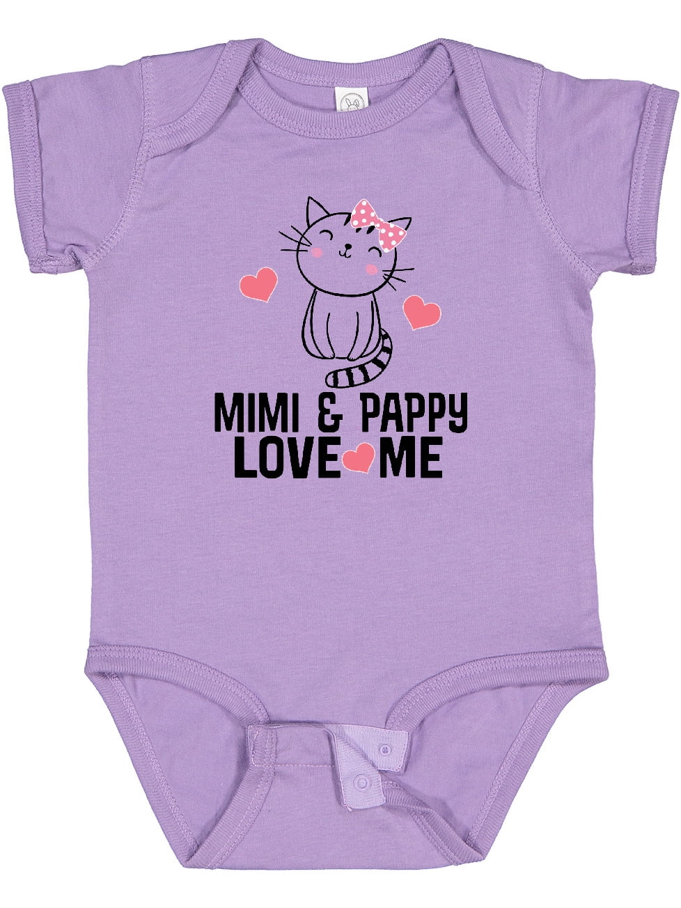 Inktastic Mimi and Pappy Granddaughter Cat Girls Baby Bodysuit ...