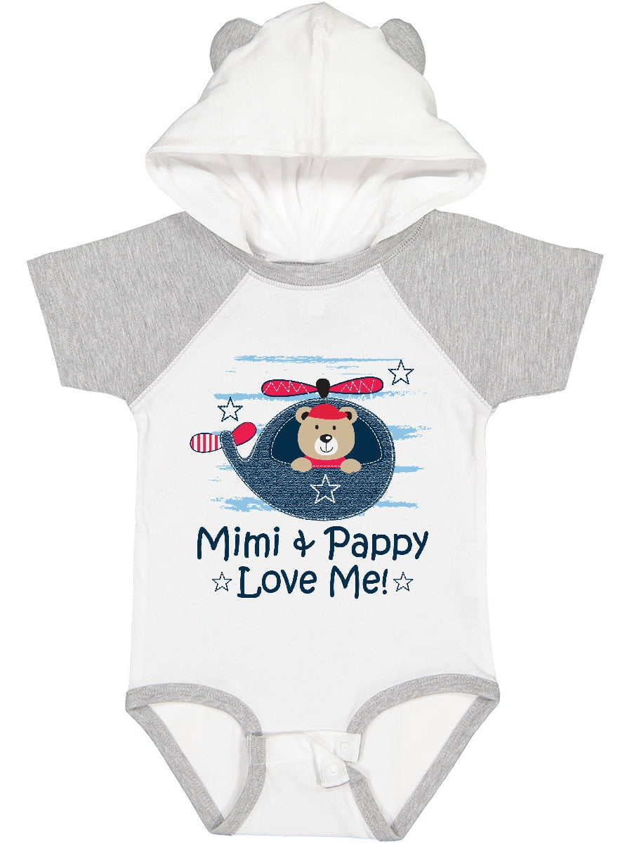 Inktastic Mimi and Pappy Love Me Baby Boy Gift Baby Boy Bodysuit ...