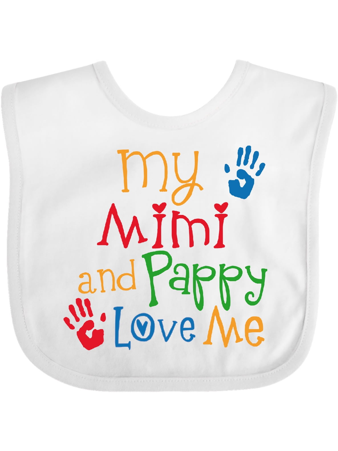 Inktastic Mimi and Pappy Love Me Boys or Girls Baby Bib - Walmart.com