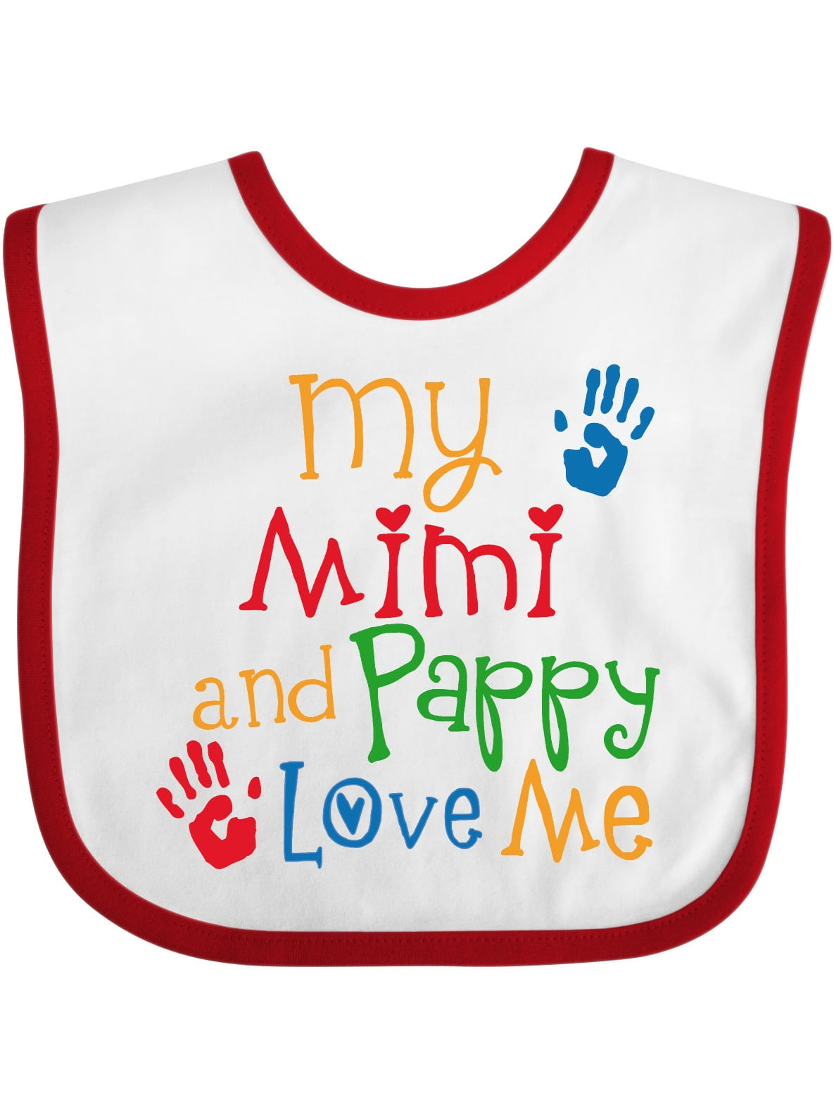 Inktastic Mimi and Pappy Love Me Boys or Girls Baby Bib - Walmart.com