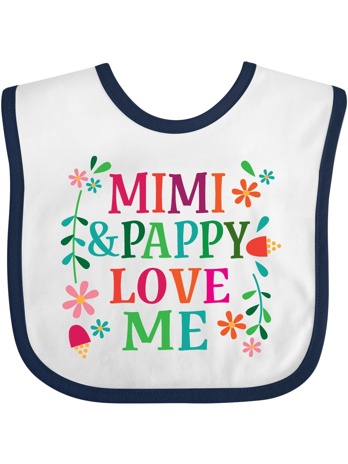 Inktastic Mimi and Pappy Love Me Grandchild Girls Baby Bib - Walmart.com