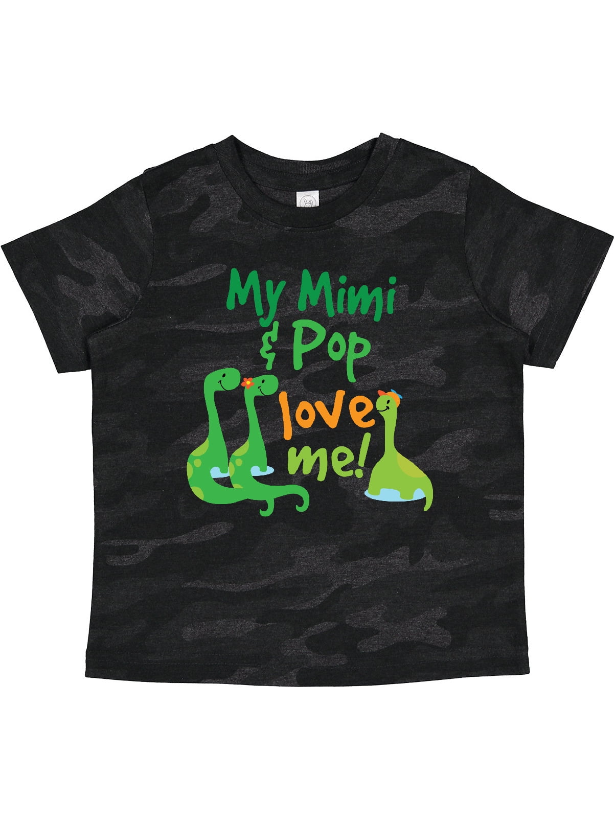Inktastic Mimi and Pop Love Me Grandson Dinosaur Boys Toddler T-Shirt ...