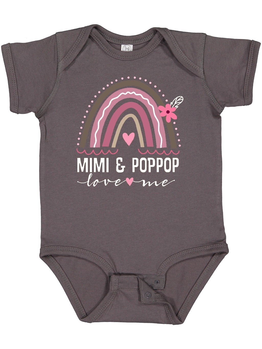 Inktastic Mimi and PopPop Love Me Rainbow Girls Baby Bodysuit - Walmart.com