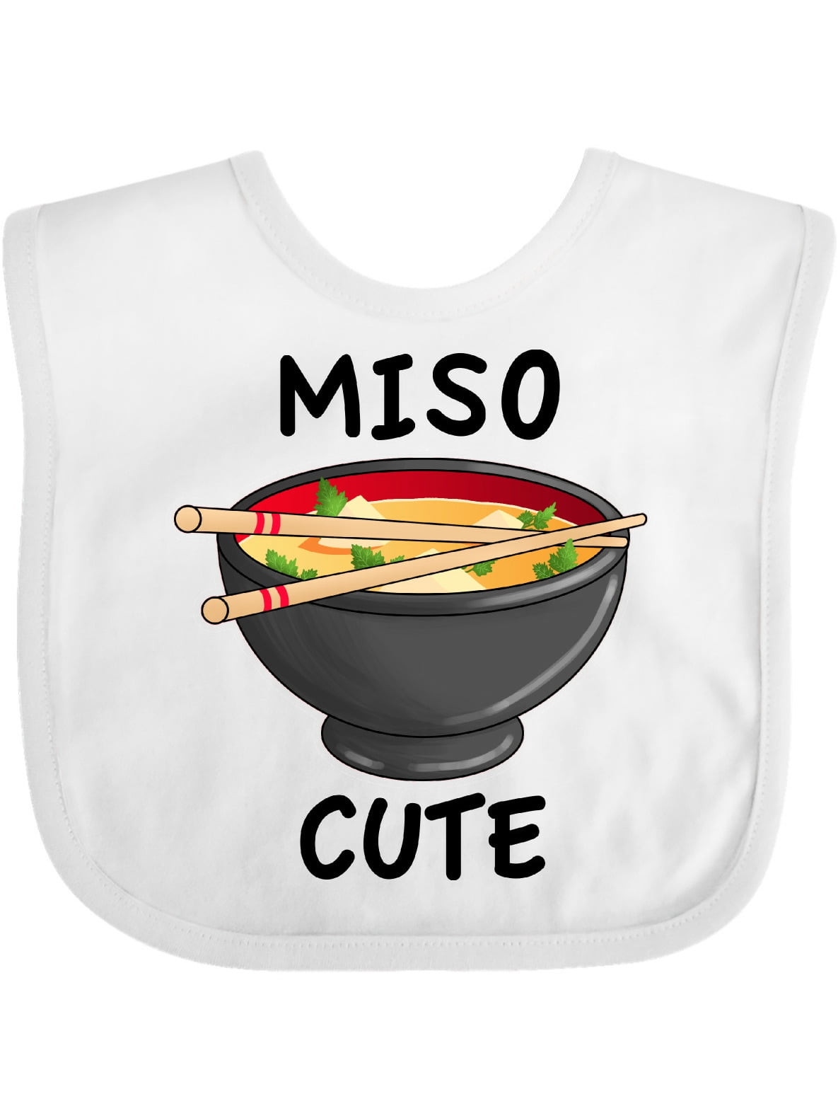 Inktastic Miso Cute with Miso Soup Boys or Girls Baby Bib - Walmart.com