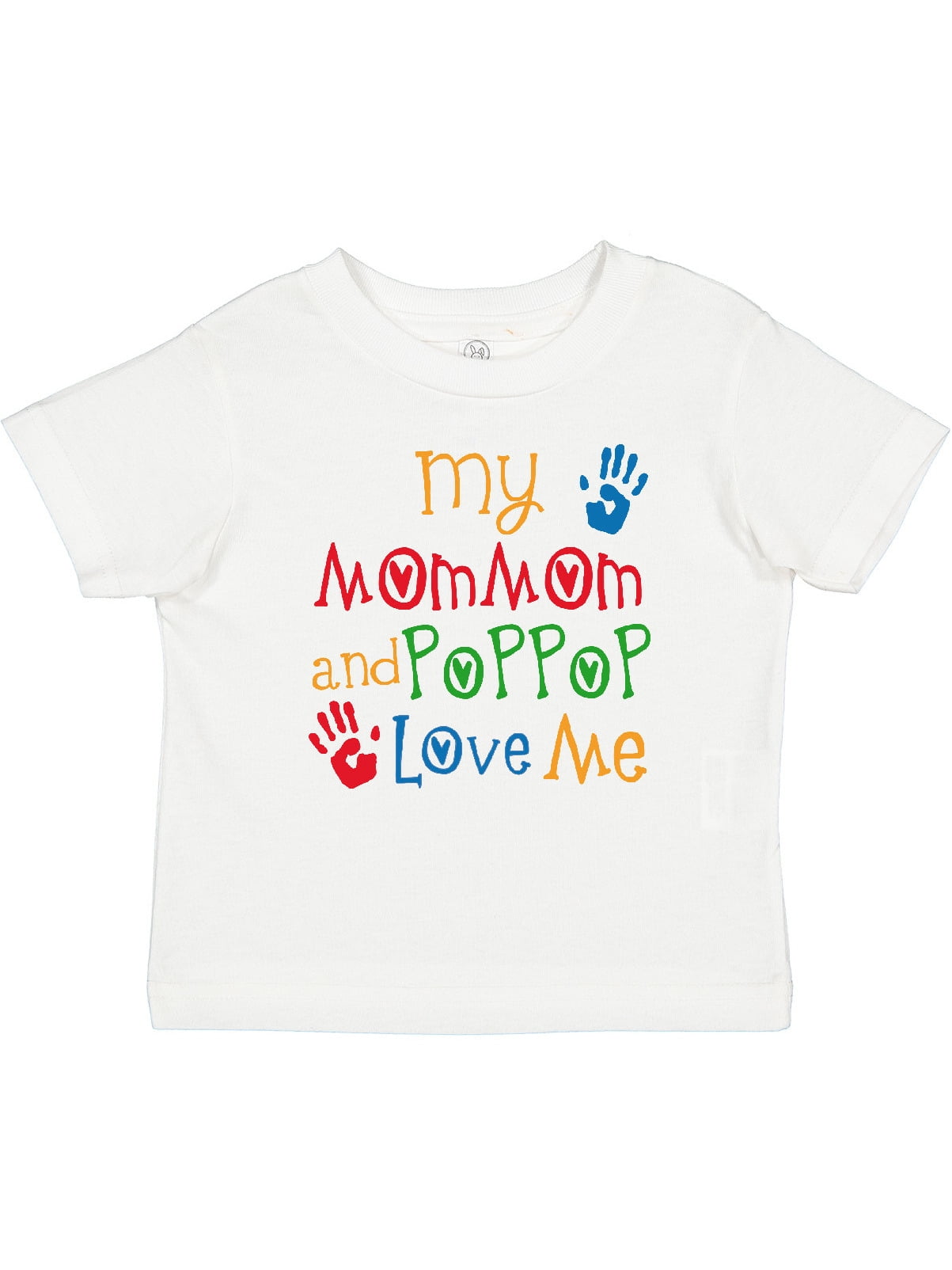 Inktastic MomMom and PopPop Love Me Boys or Girls Baby T-Shirt ...