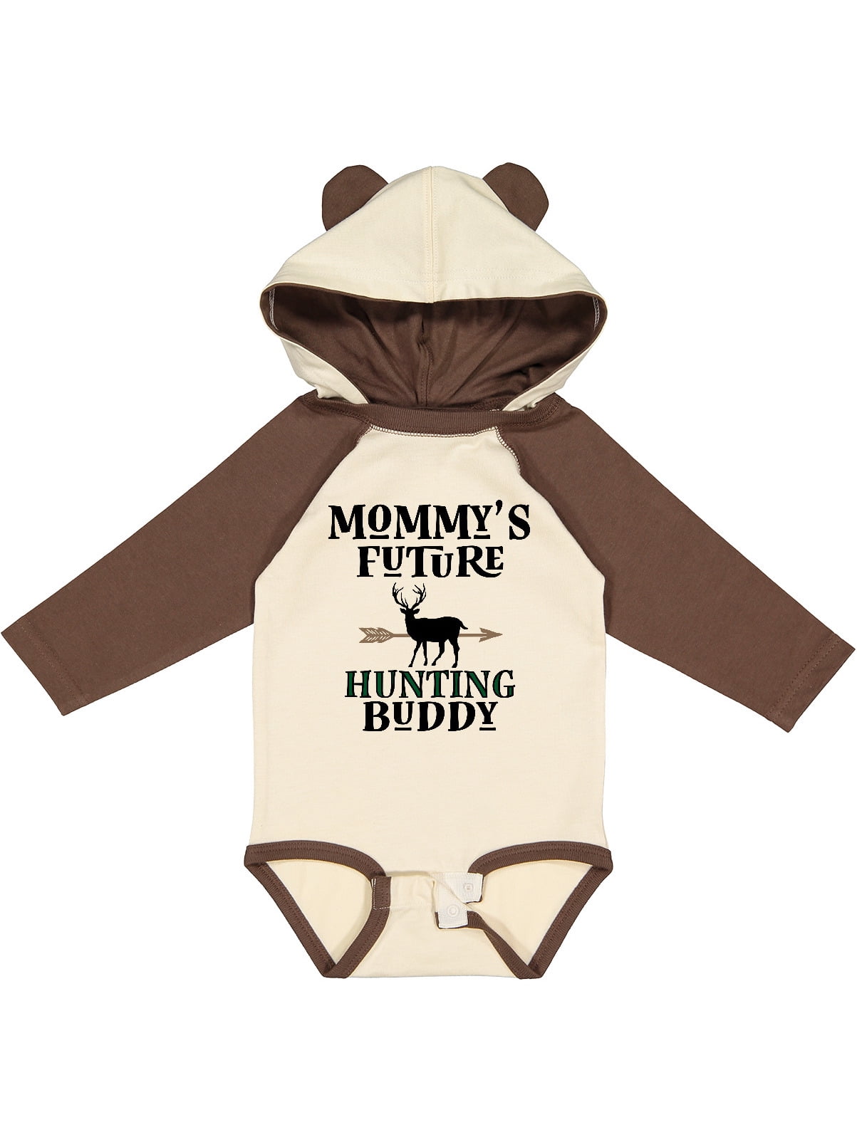 Inktastic Mommy Hunting Buddy Archery Boys or Girls Long Sleeve Baby ...