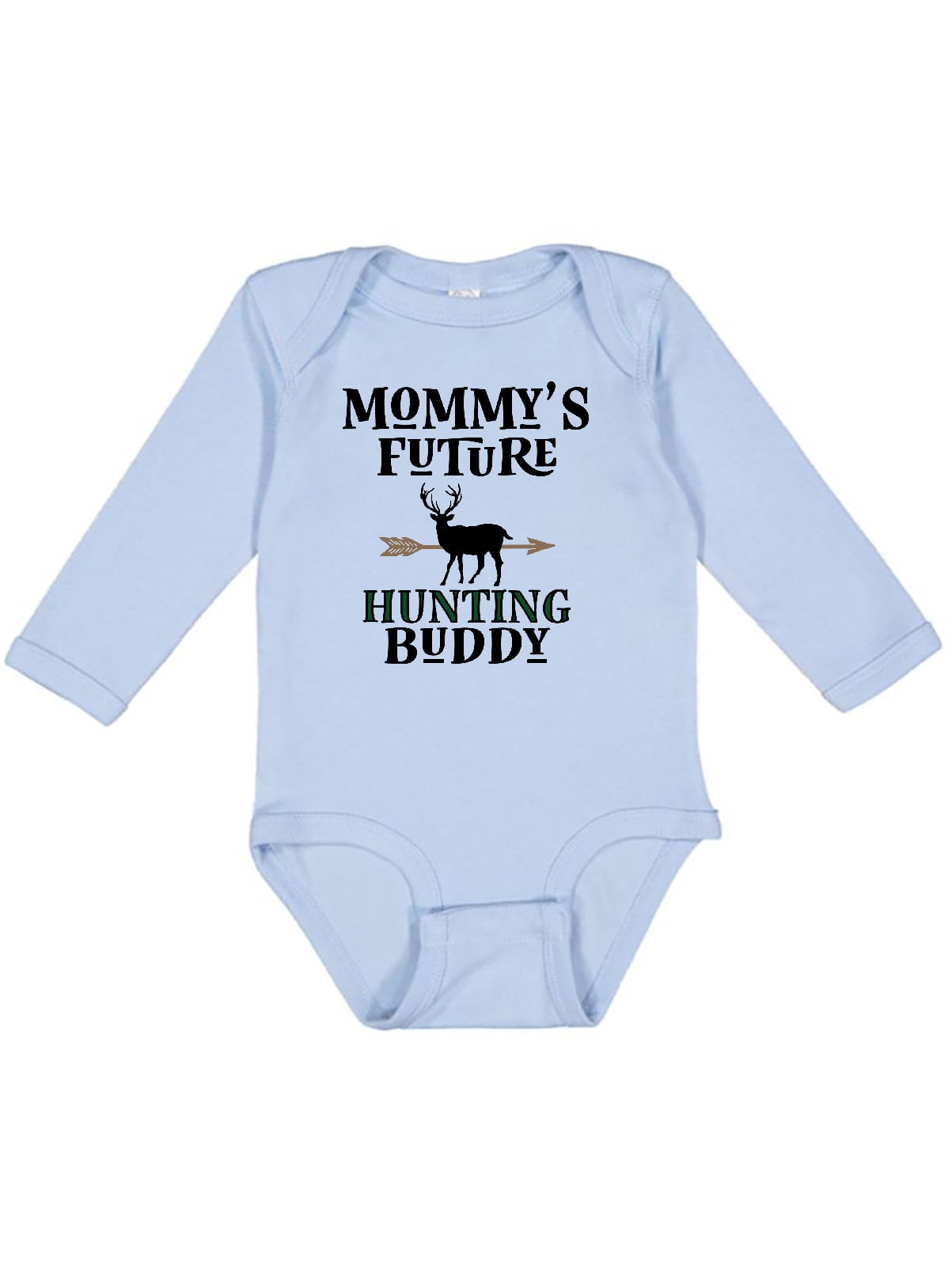 Inktastic Mommy Hunting Buddy Archery Boys or Girls Long Sleeve Baby ...