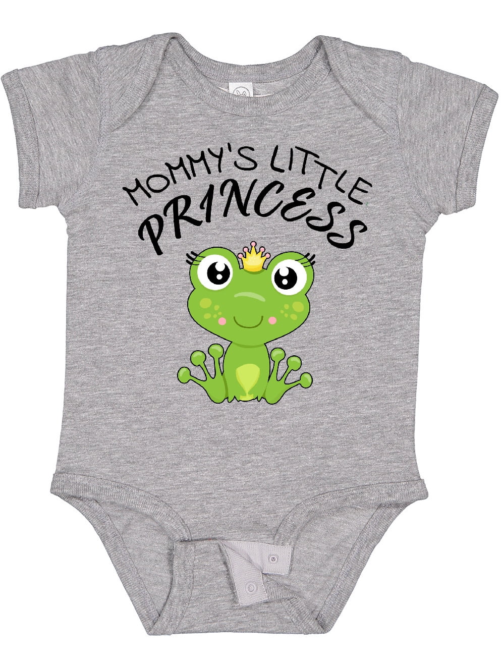 Inktastic Mommy's Little Princess Cute Frog Girls Baby Bodysuit ...