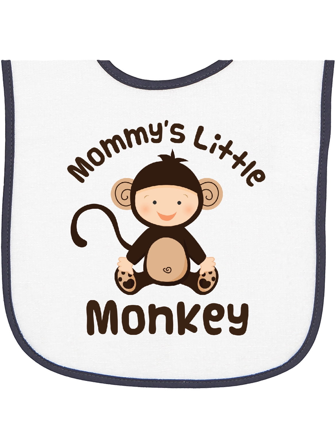 Inktastic Mommys Little Monkey Baby Boy Baby Terry Cloth Bib - Walmart.com