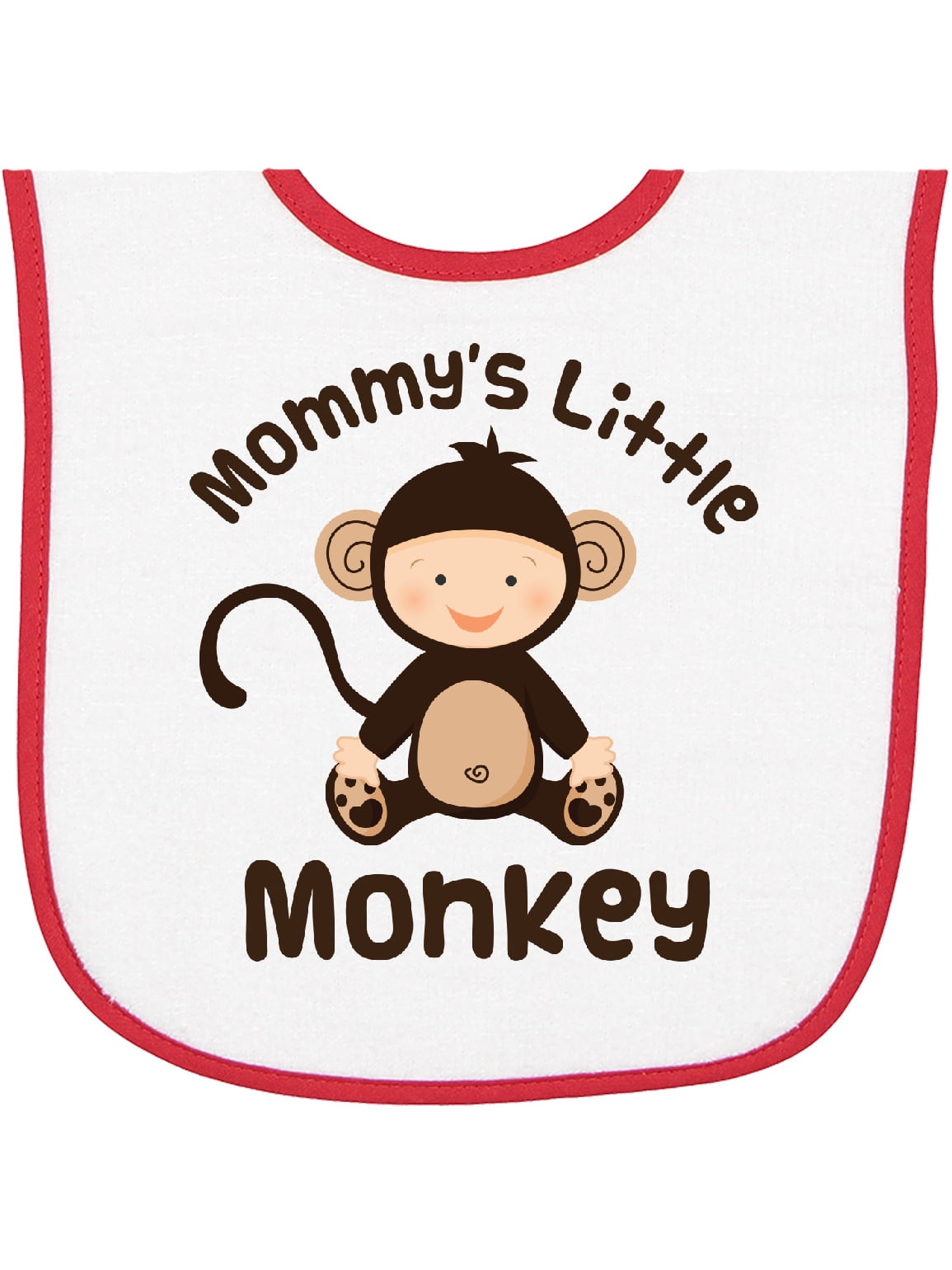 Inktastic Mommys Little Monkey Baby Boy Baby Terry Cloth Bib - Walmart.com
