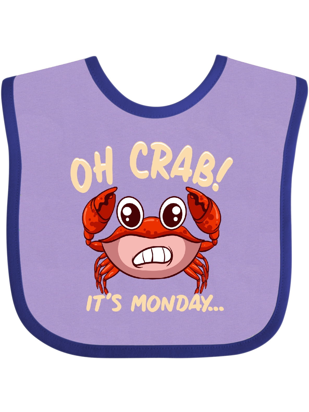 Inktastic Monday Crab Funny Joke Boys or Girls Baby Bib - Walmart.com