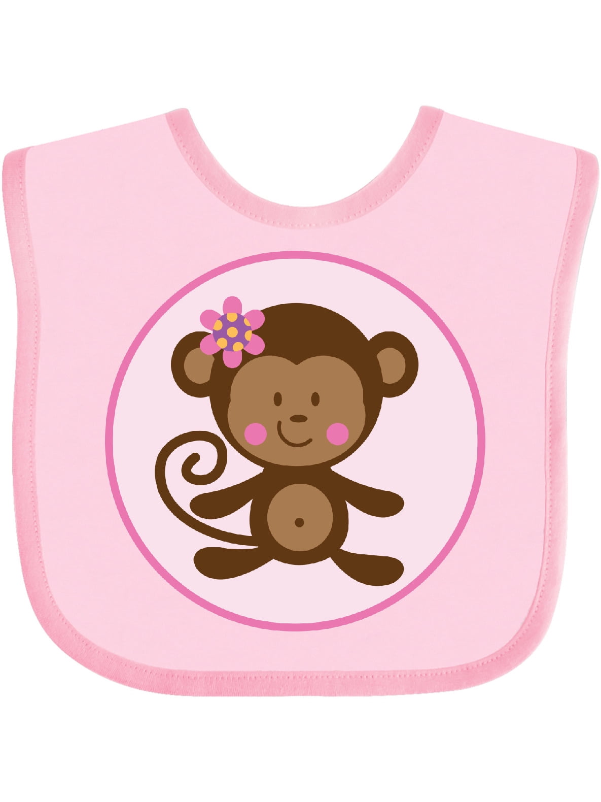 Inktastic Monkey Girl Girls Baby Bib - Walmart.com