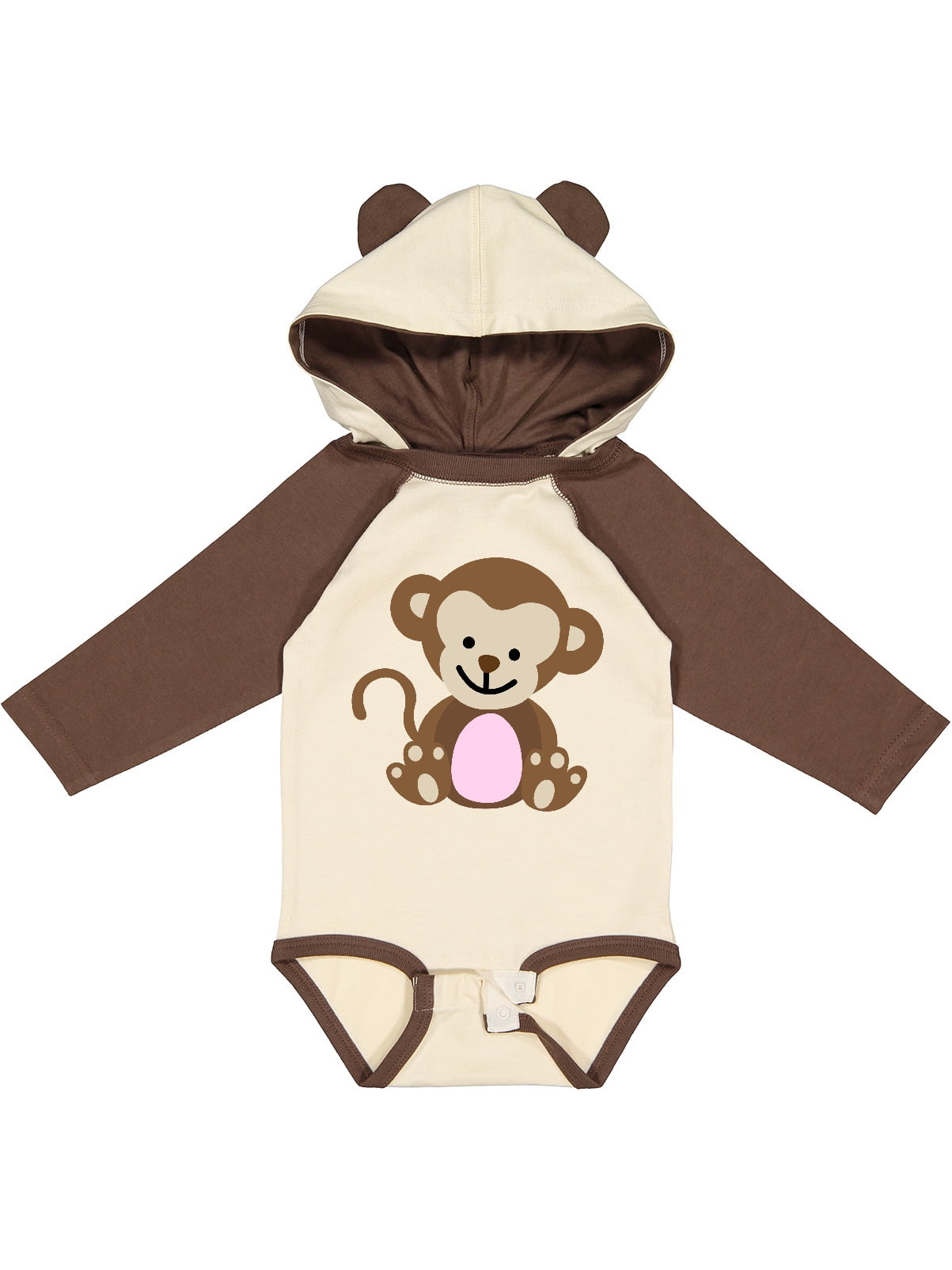 Inktastic Monkey Girls Long Sleeve Baby Bodysuit - Walmart.com