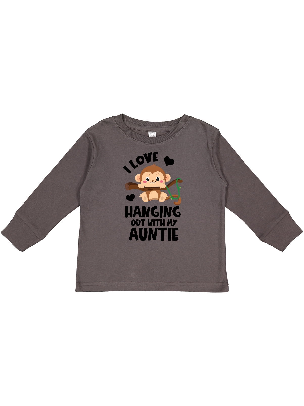 Inktastic Monkey I Love Hanging out with My Auntie Boys or Girls Long ...