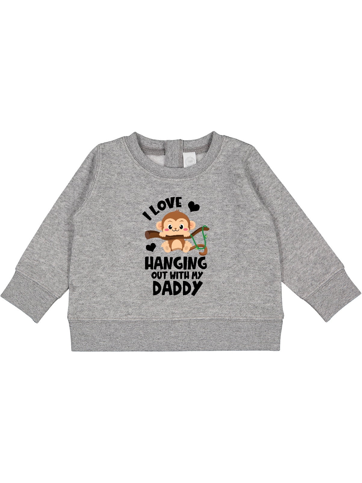 Inktastic Monkey I Love Hanging out with My Daddy Baby Sweatshirt ...