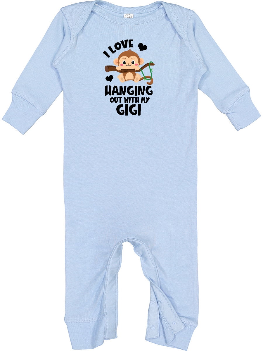 Inktastic Monkey I Love Hanging out with My Gigi Baby Romper Coveralls ...