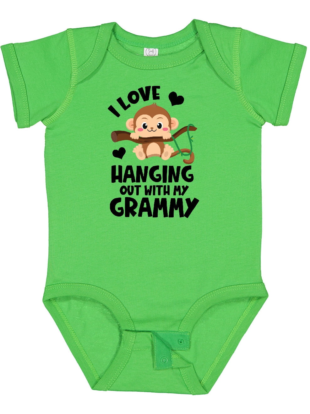Inktastic Monkey I Love Hanging out with My Grammy Boys or Girls Baby ...