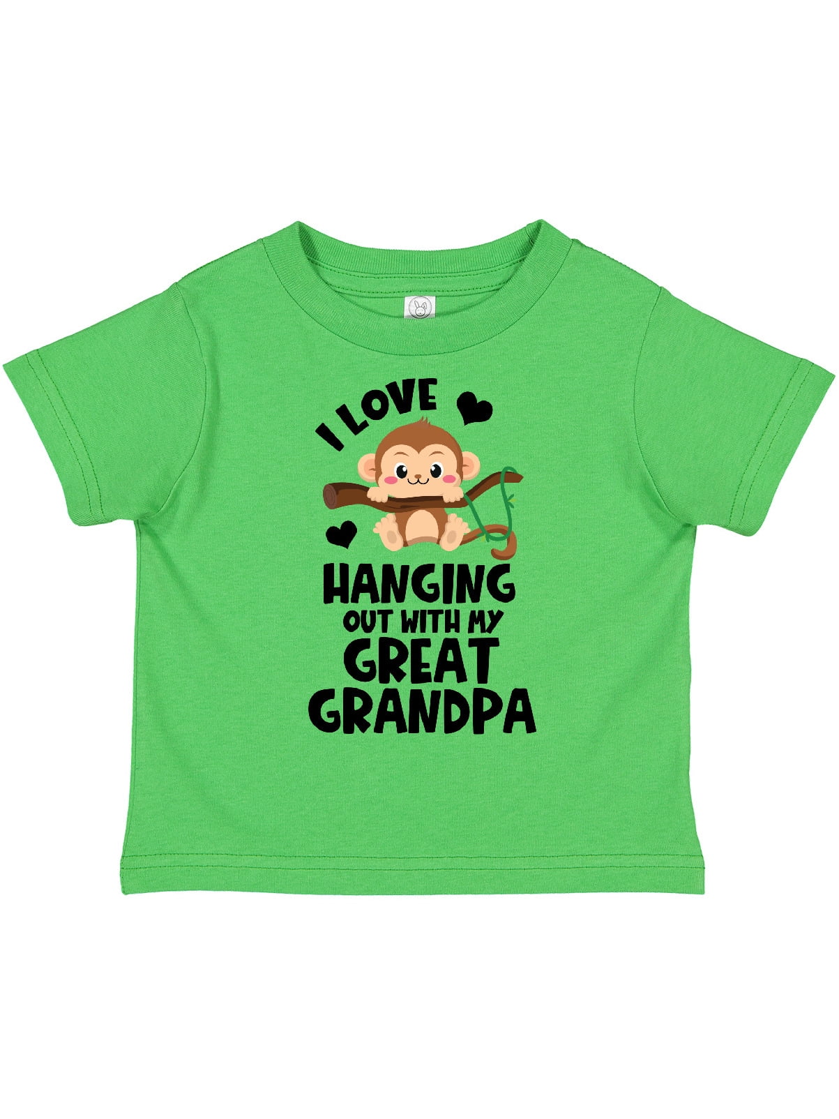 Inktastic Monkey I Love Hanging out with My Great Grandpa Boys or Girls ...