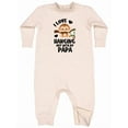 Inktastic Monkey I Love Hanging out with My Papa Baby Fleece Romper ...